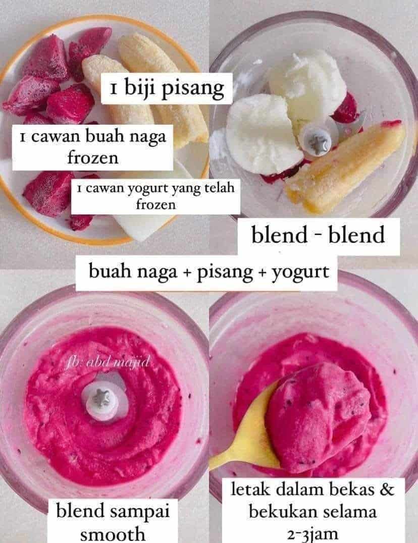 “Wah wah, menariknya resepi aiskrim homemade guna buah untuk baby ni ...